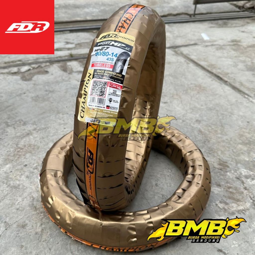 Jual PAKET BAN FDR SPORT MP 27 RING 14 RACE COMPOUND 90 80 | Shopee ...