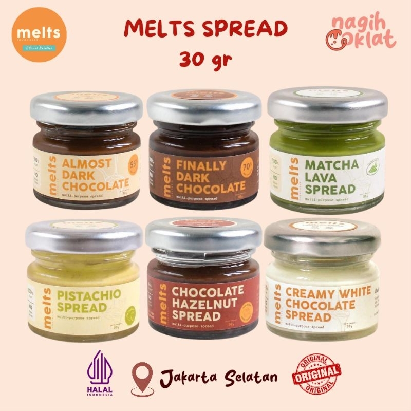 Jual MELTS Spread Mini 30 gr Travel Size Almost - Finally Dark Choco ...