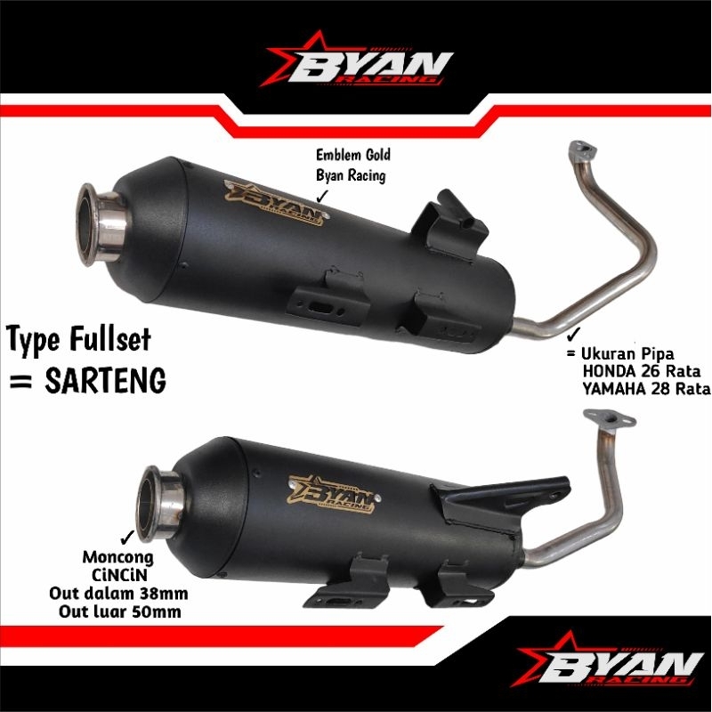 Jual Knalpot Byan Racing Moncong CinCin Beat Vario Mio Sporty Smile ...