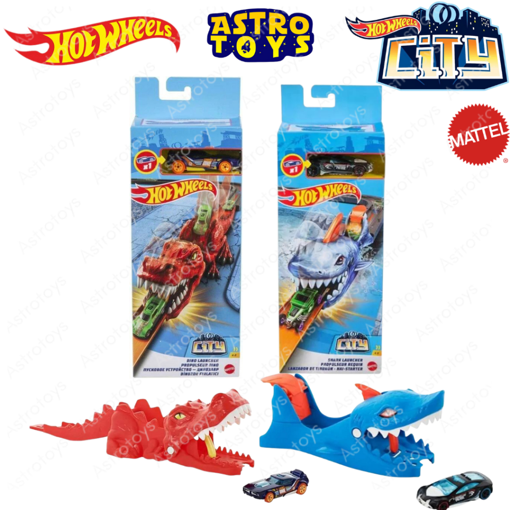 Jual Track Hot Wheels City Nemesis Shark Launcher & Dino Launcher ...