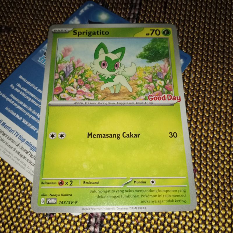 Jual Kartu pokemon promo good day Sprigatito kartu promo good day ...