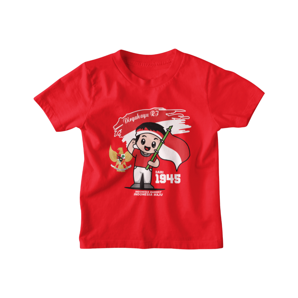 Jual Kaos anak HUT RI DIRGAHAYU INDONESIA KE 79 17 AGUSTUS 2024 depan belakang motif DIRGAHAYU ...