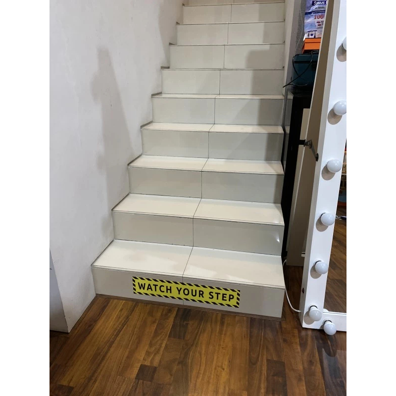 Jual Stiker Lantai 50 x 10 cm Watch Your Step di Tangga Aman / Safety ...