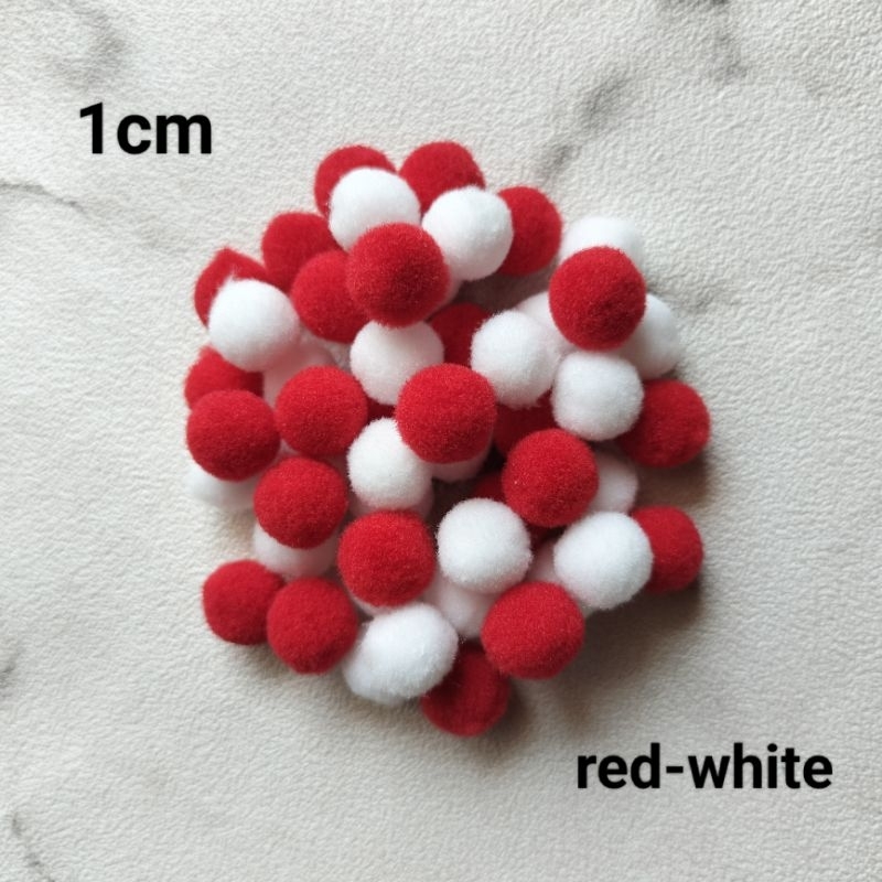 Jual POMPOM 1CM dan 1.5CM MIX WRNA SESUAI FOTO POM POM MONTESORI ...