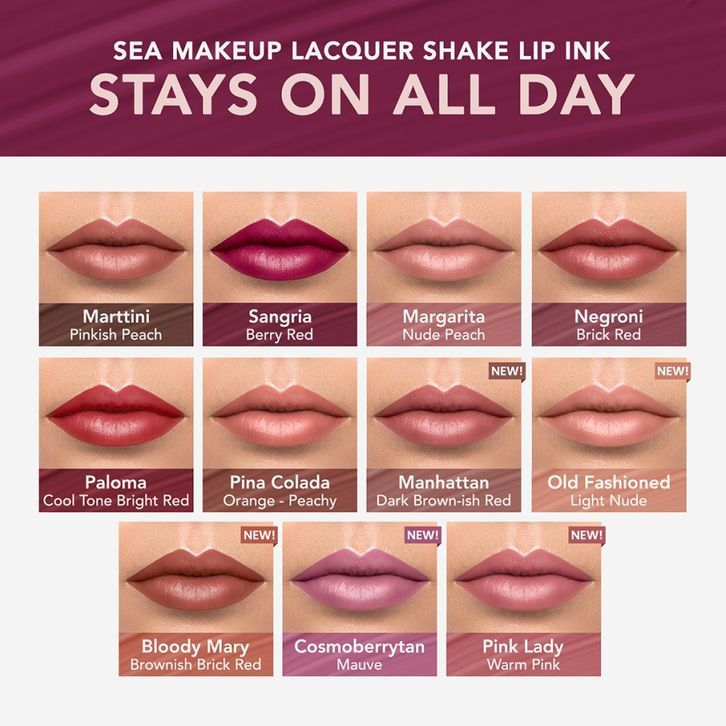 Jual SEA MAKEUP LACQUER SHAKE LIP INK | Shopee Indonesia