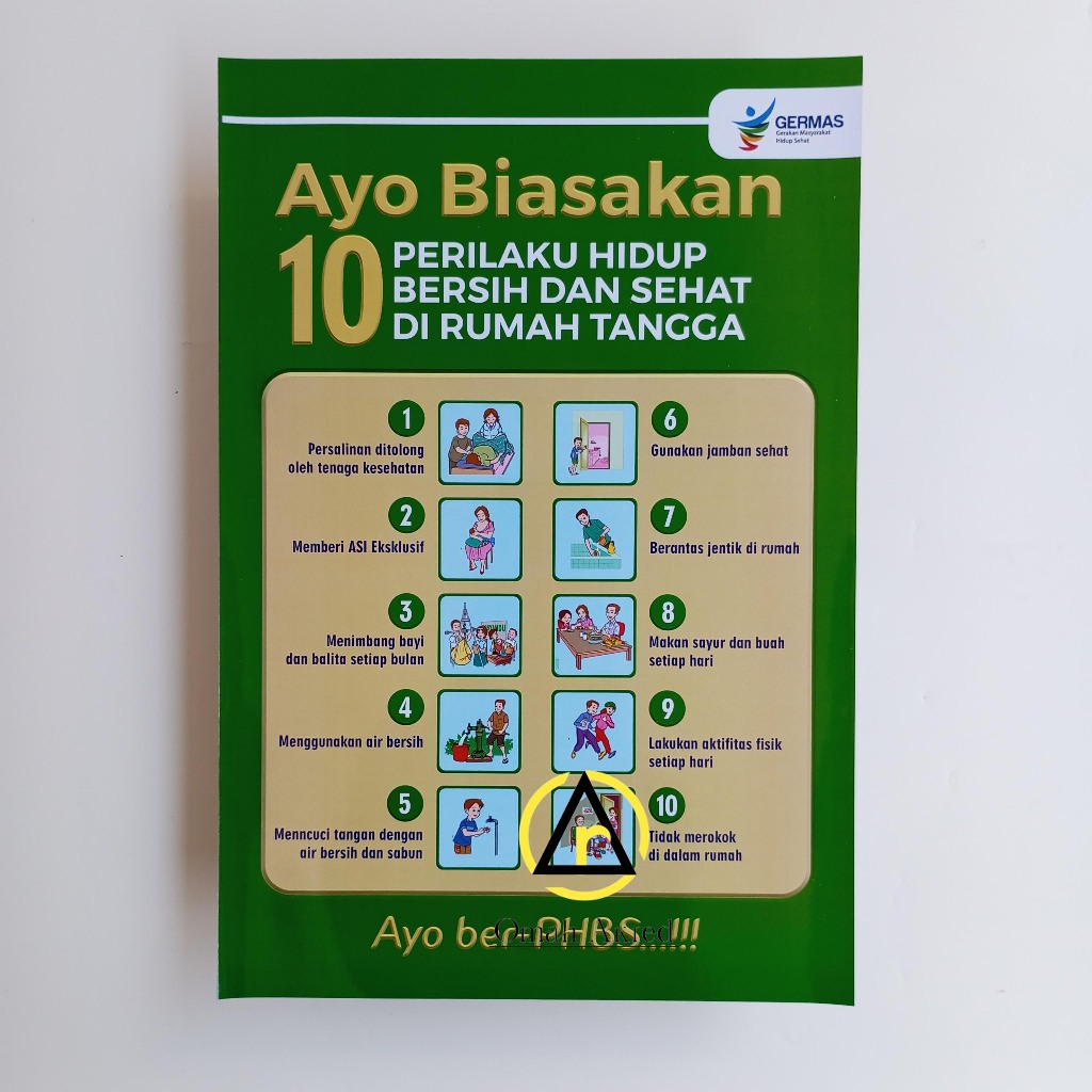 Jual Poster Ayo Biasakan PHBS Rumah Tangga - 10 Perilaku Bersih dan ...