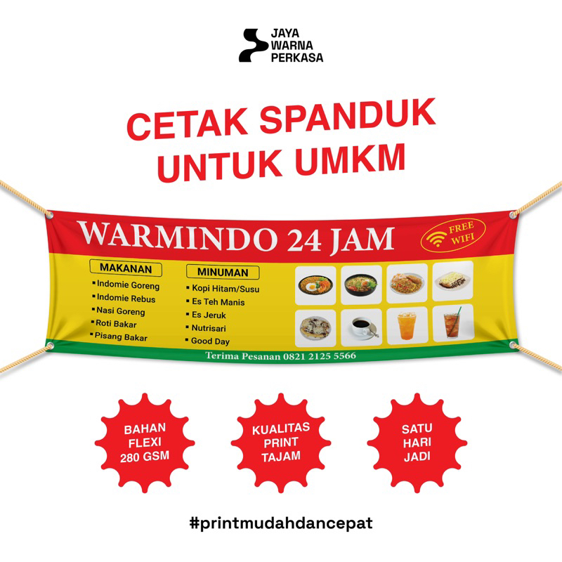 Jual Cetak/Custom Spanduk Harga Permeter (Sehari Jadi) | Shopee Indonesia