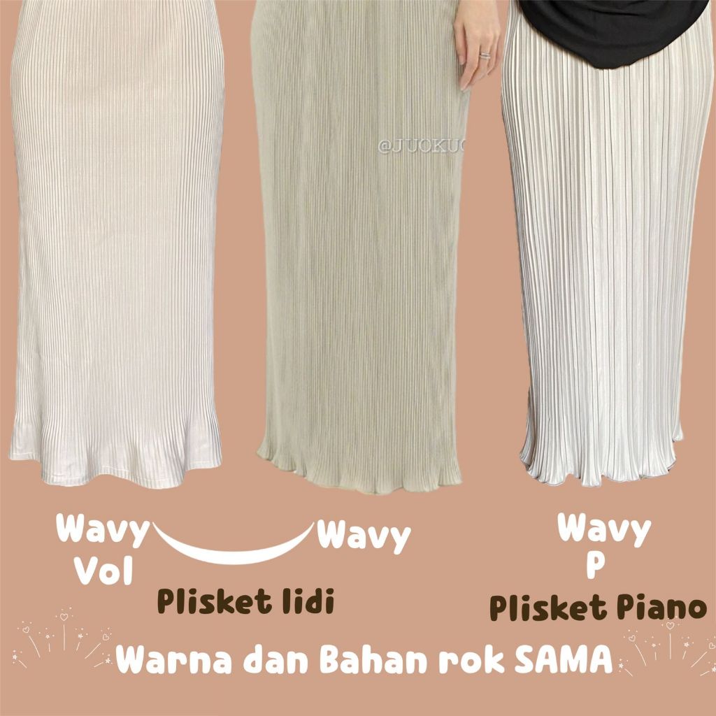 Jual Rok Span Panjang Plisket Wavy / Rok Plisket Wavy / Rok Span / Rok Wavy / Pleated Skirt ...