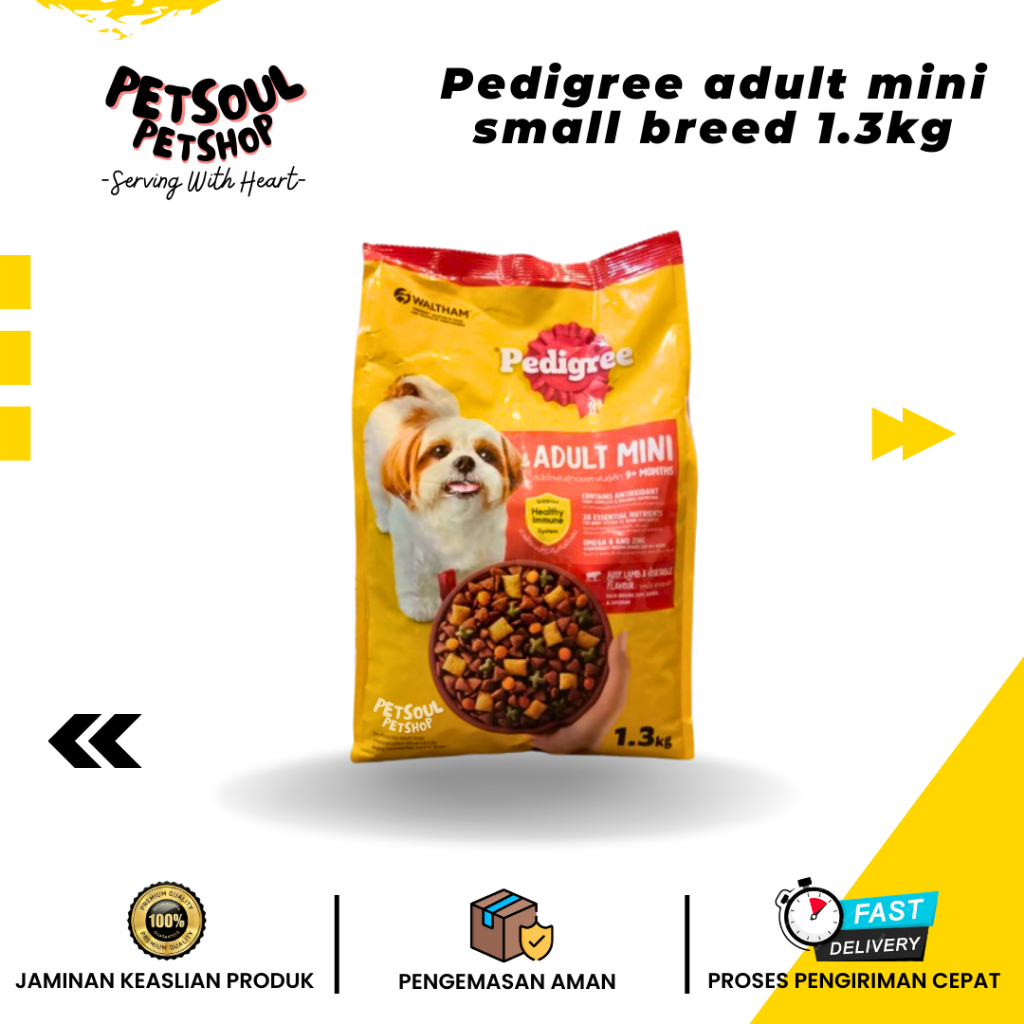 Jual Pedigree adult mini 1.3kg / small breed / makanan kering anjing ...