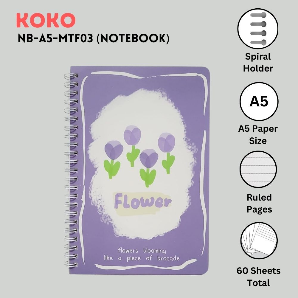 Jual ️H2O ️ Notebook Buku Tulis A5 Koko isi 60 lembar Flower Daisy ...