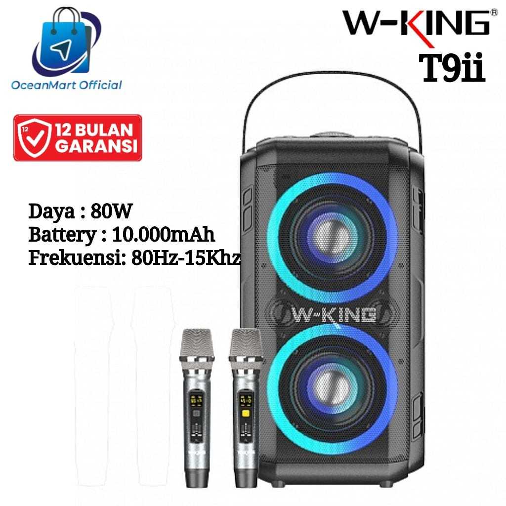 Jual Speaker Bluetooth Karaoke Wking T9ii TWS Wireless Super Bass ...