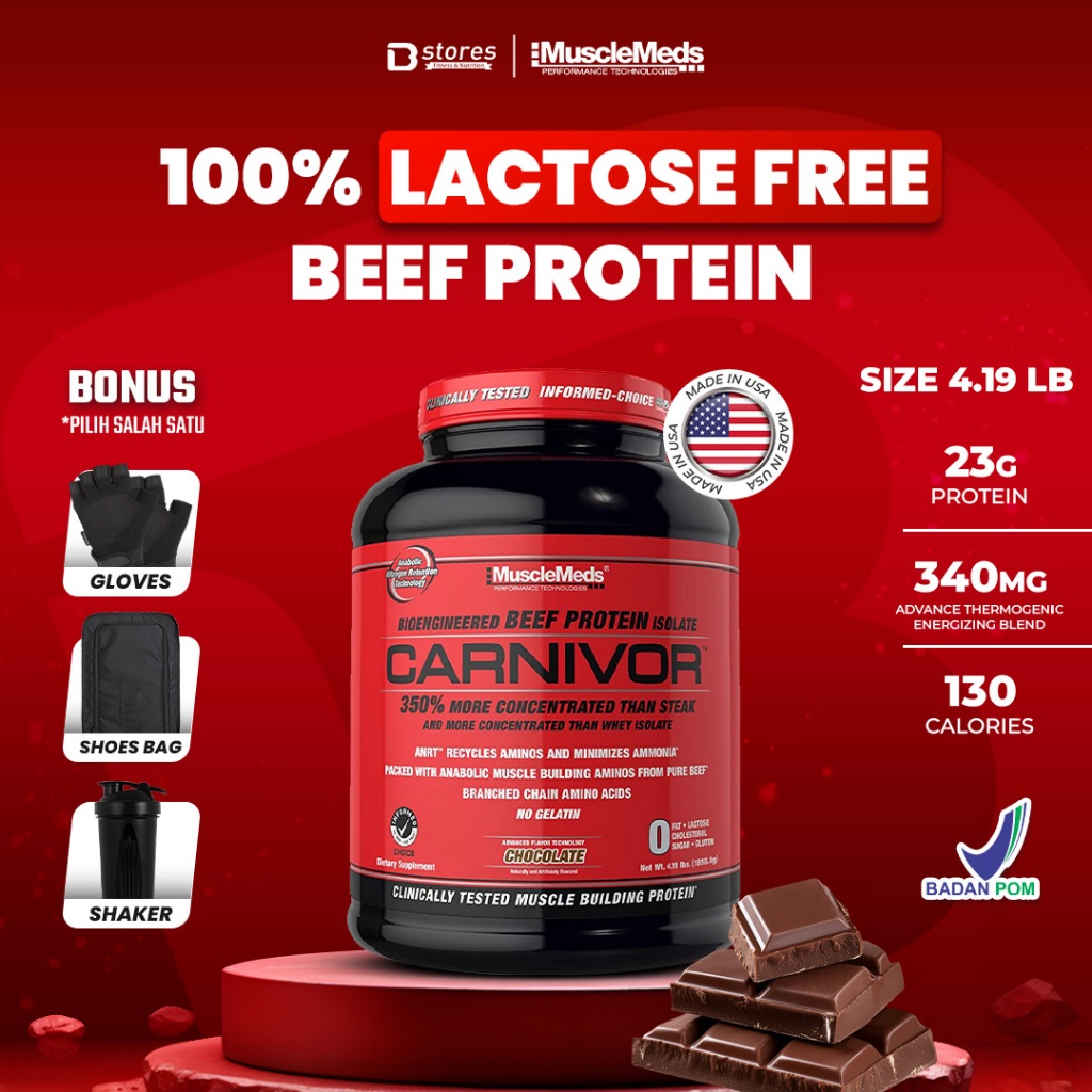 Jual MUSCLEMEDS Carnivor Whey Protein 4lb Beef Protein Bstores | Shopee ...