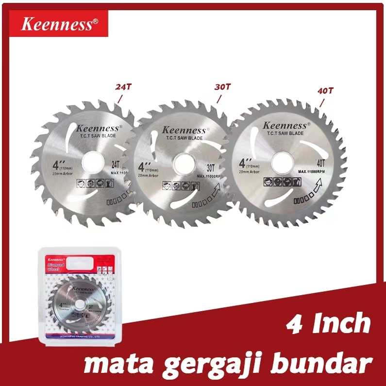 Jual Mata gerinda potong kayu berbagai ukuran 4inc 24T, 30T dan 40T | Shopee Indonesia