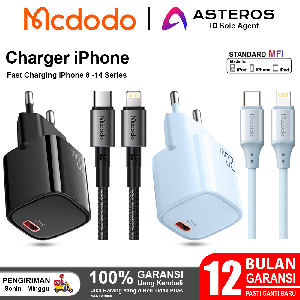 Jual MCDODO Charger For iPhone 13, 13 Mini, 13 Pro, 13 Pro Max Fast ...