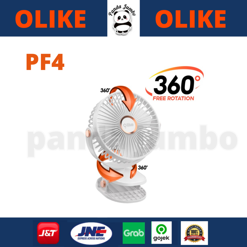 Jual OLIKE PF4 Kipas Angin Portable Mini Fan 2400mAh LED Light 360 Free Rotation 5 Speed(PJ ...