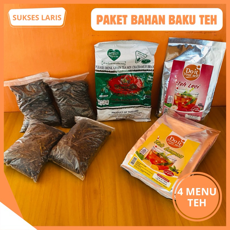 Jual PAKET BAHAN BAKU TEH RACIK TEH HIJAU TEH LECI TEH LEMON | PAKET ...