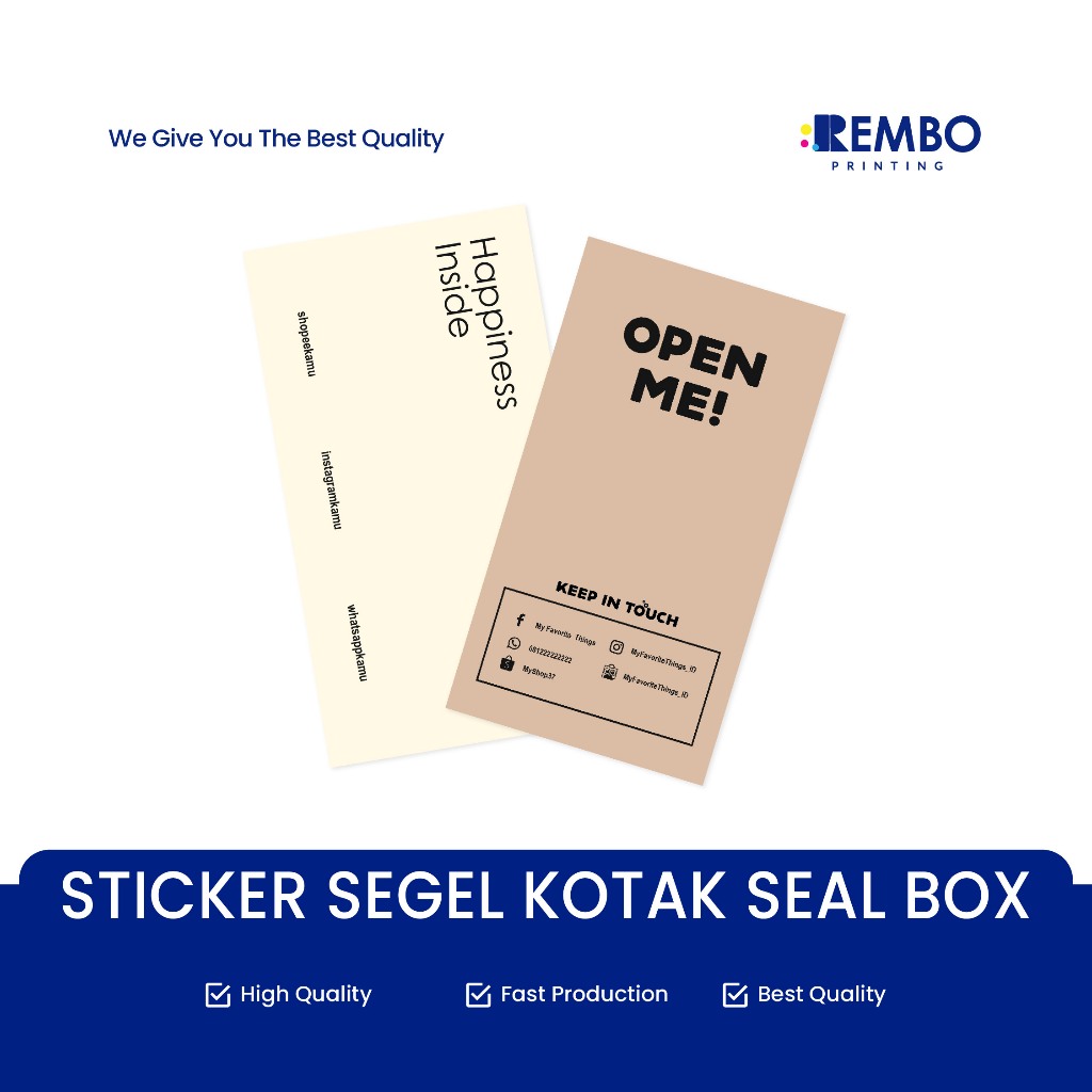 Jual STICKER SEGEL KOTAK SEAL BOX STIKER ONLINE SHOP MURAH CUSTOM ...
