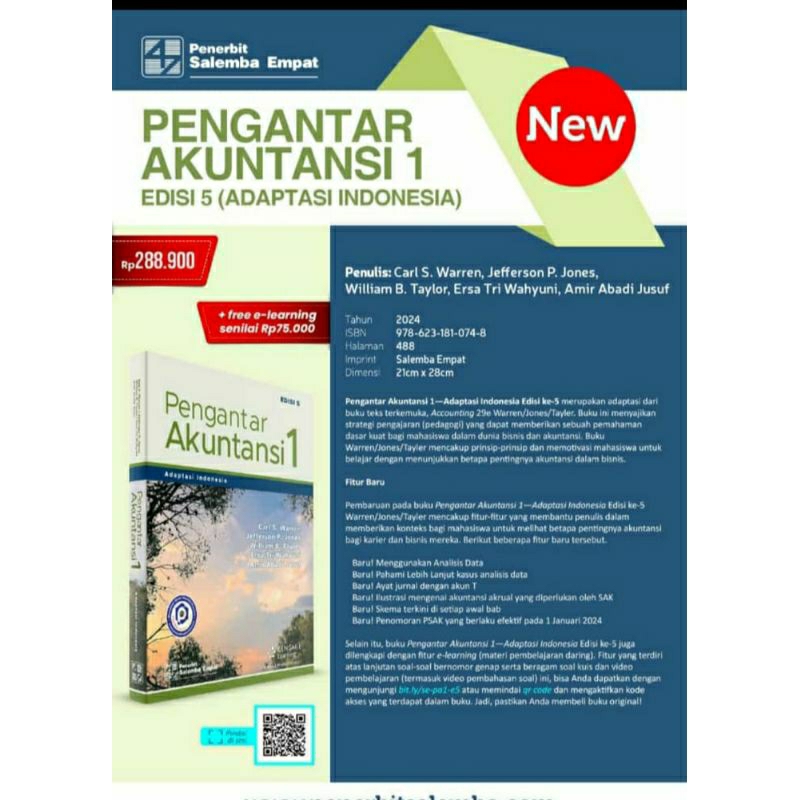 Jual Original Pengantar Akuntansi 1 adaptasi Indonesia edisi 5 warren | Shopee Indonesia