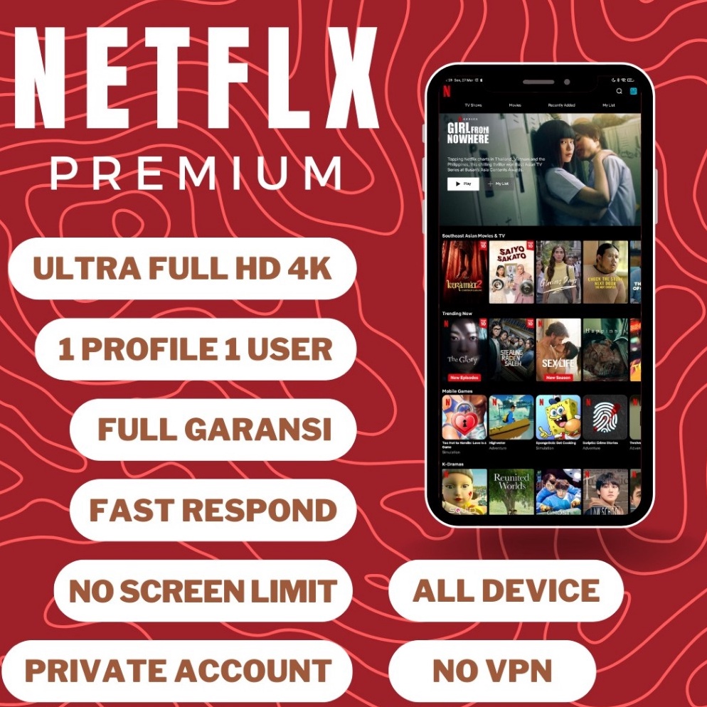 Jual NTFLXXX PREMIUM ULTRA HD 4K ANTI SCREEN LIMIT FULL GARANSI | Shopee Indonesia