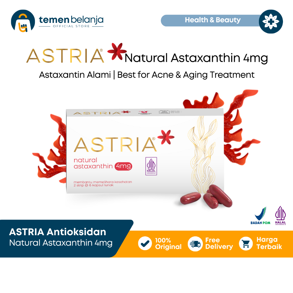 Jual [ READY ] ASTRIA Antioksidan Natural Astaxanthin 4 mg - Suplemen ...