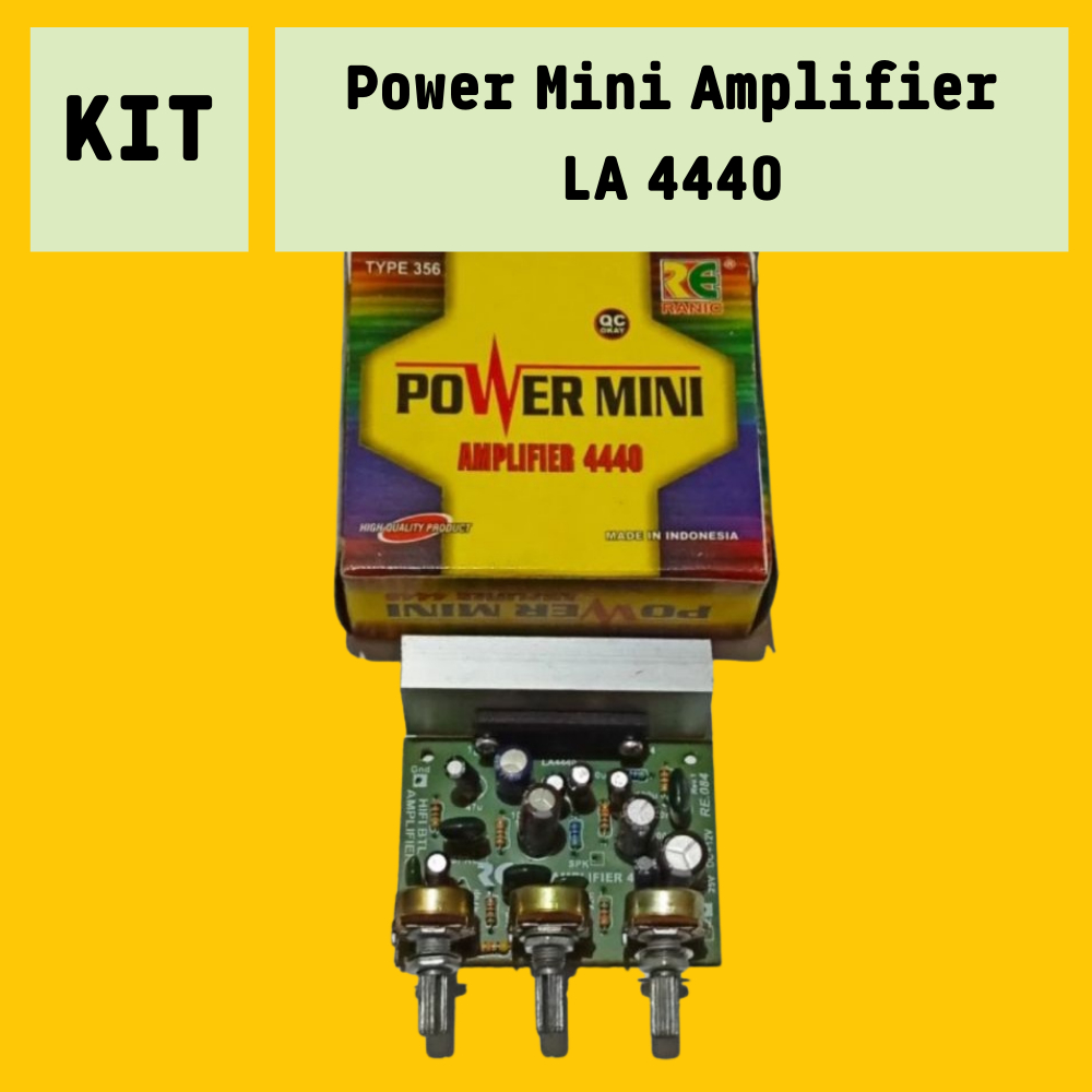 Jual KIT POWER AMPLIFIER 12V LA4440 LA 4440 12 V VOLT DC AKI MONO POWER ...