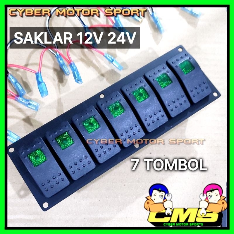 Jual Saklar 12v 24v universal sakelar switch lampu LED dashboard panel ...