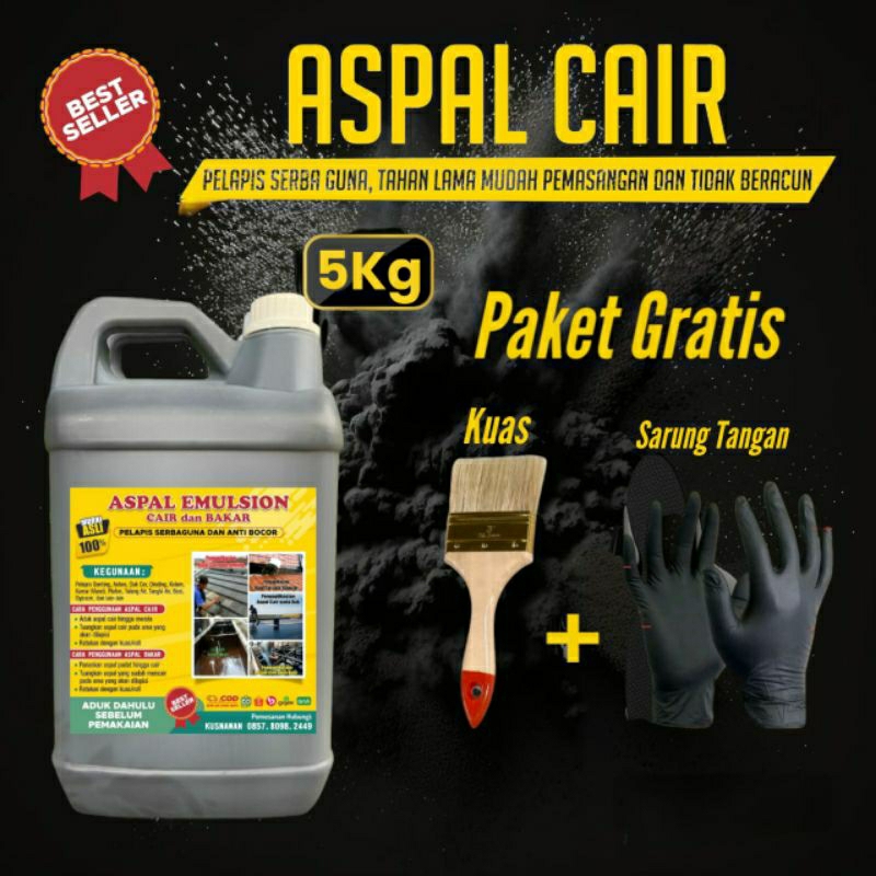 Jual HIGH QUALITY ASPHALT EMULSION (Original) ASPAL CAIR 5 KG ASPAL ...
