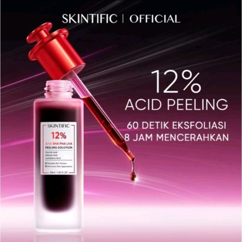Jual SKINTIFIC - 12% ACID PEELING SOLUTION SERUM 30 ML | Shopee Indonesia