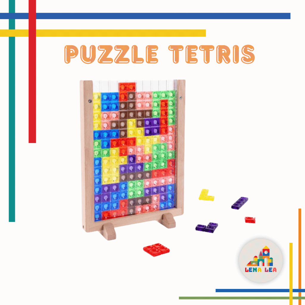 Jual Mainan Anak Tetris Game Balok Kayu Creative 3D Edukasi Building ...