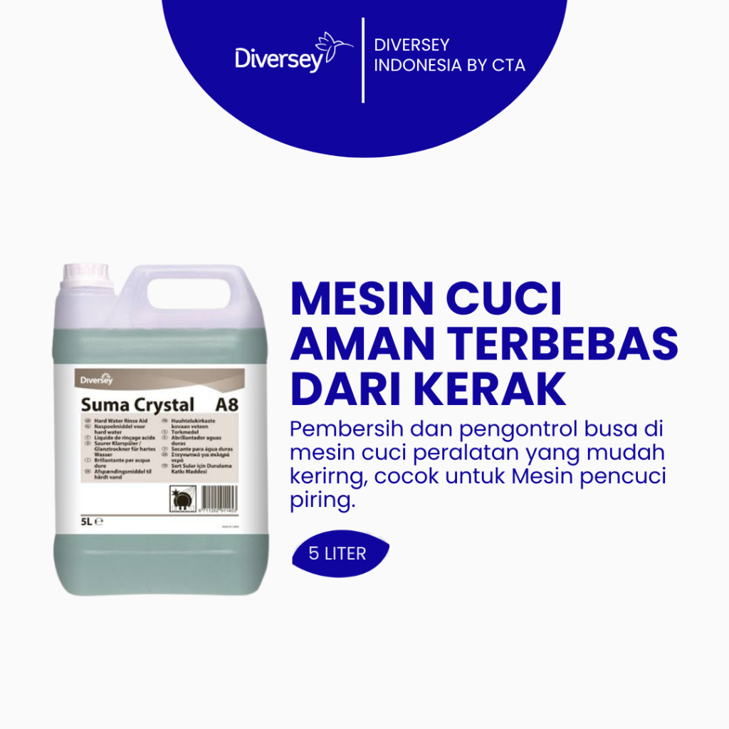 Jual Diversey Suma Crystal A8.8 (5 Liter) - LIQUID RINSE AID - Diversey ...