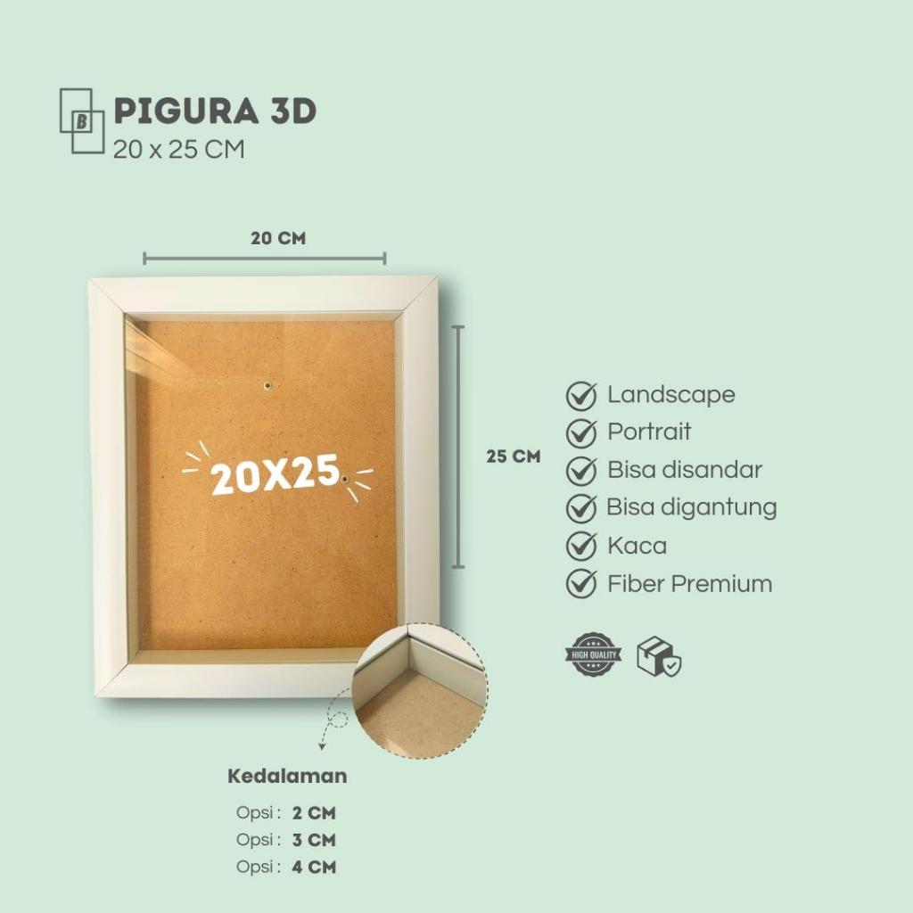 Jual Pigura 3D akrilik 20x25 / pop up 3D frame / bingkai mahar | Shopee ...