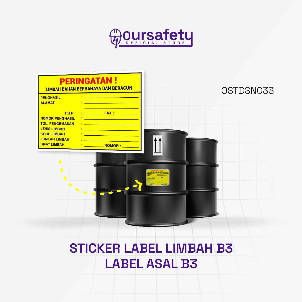 Jual Stiker LABEL B3 - Label Identifikasi Bahan Berbahaya dan Beracun ...