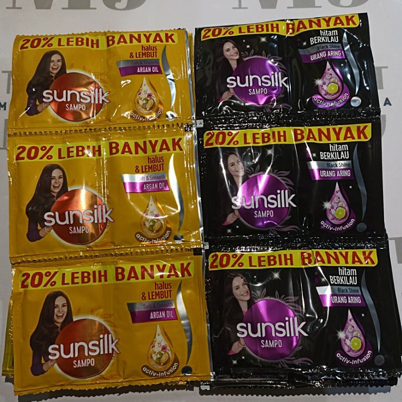 Jual Sunsilk shampoo cair sachet kuning hitam | Shopee Indonesia