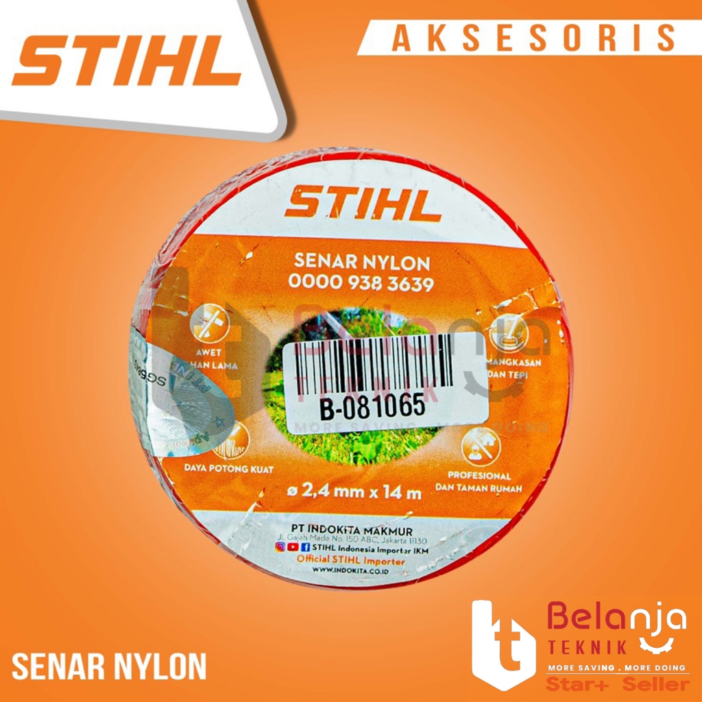 Jual Stihl Senar Mesin Potong Rumput 2.4 MM X 14 Meter Senar Nylon ...