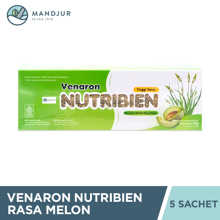 Jual Venaron Nutribien Rasa Melon Box 5 Sachet - Minuman Serbuk Tinggi ...