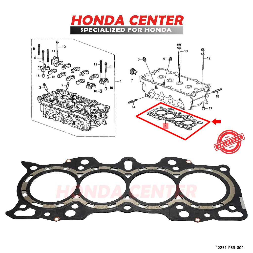 Jual Packing Paking Perpak Gasket Kop Cylinder Head Deksel Crv Old Gen1 2000 2001 | Shopee Indonesia