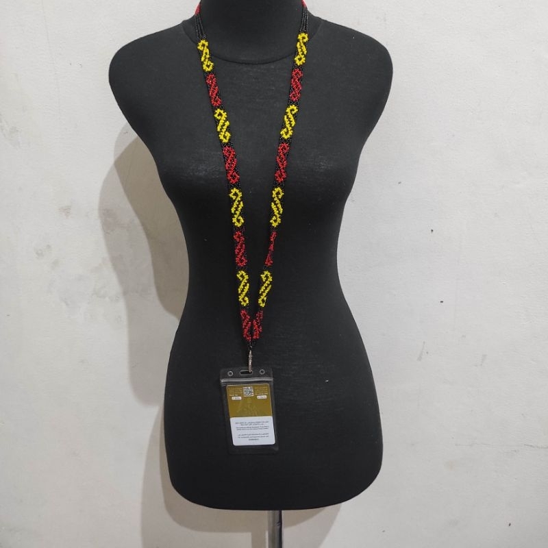 Jual Lanyard tali kalung id card name tag etnik manik dayak kalimantan ...