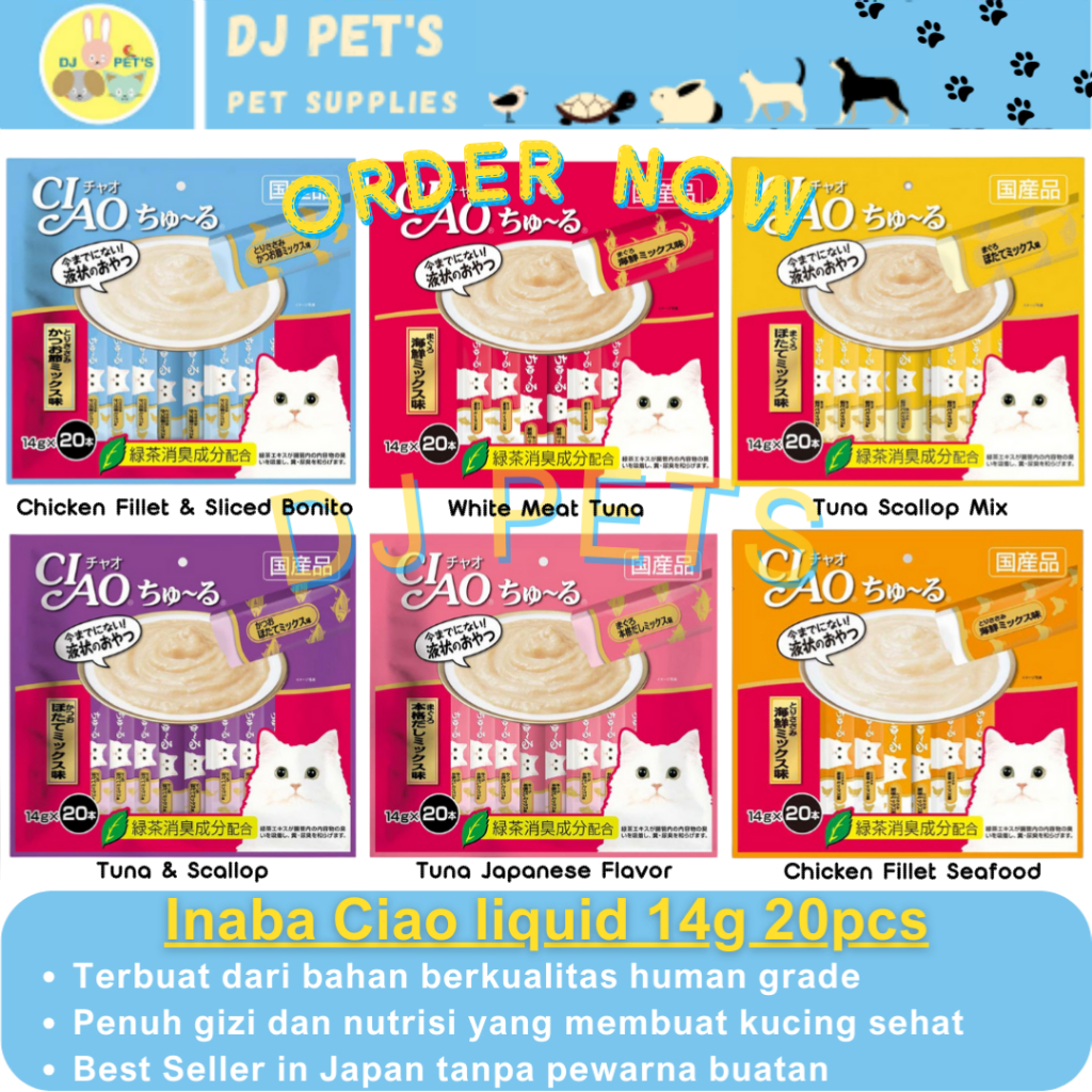 Jual Inaba Ciao Churu Creamy Liquid 14gr isi 20 pcs Cat Treats Cemilan kucing | Shopee Indonesia