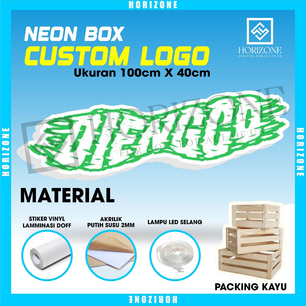Jual NEON BOX AKRILIK CUSTOM BENTUK 100cm x 40cm | Shopee Indonesia