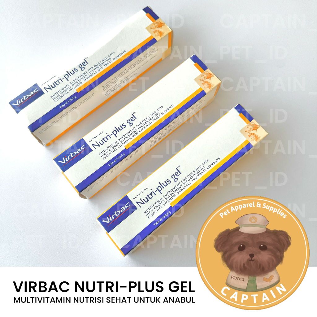 Jual NUTRI PLUS GEL 120GR VIRBAC NUTRIGEL PLUS VITAMIN ANJING KUCING ...