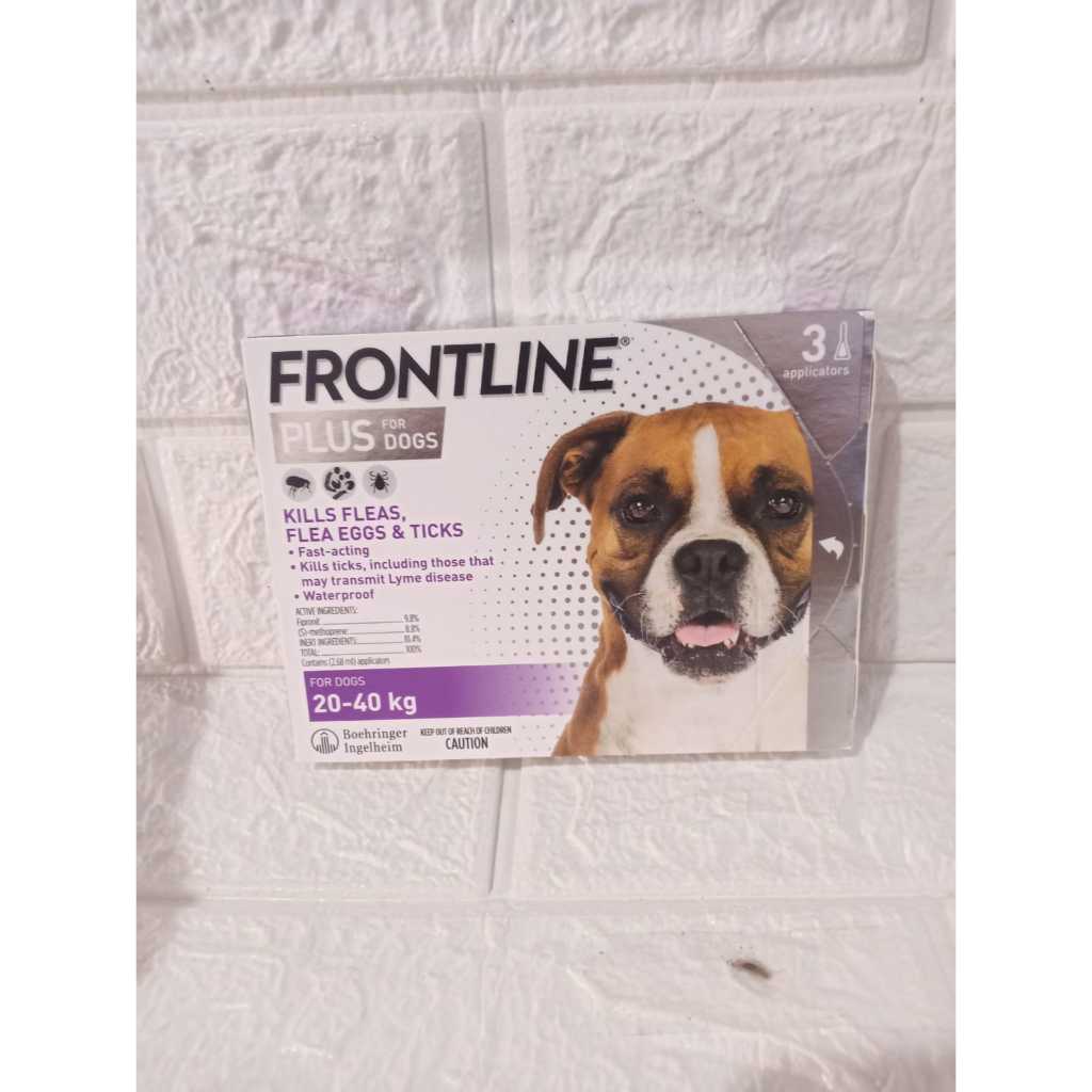 Jual Obat Cacing FRONTLINE PLUS for Dogs 20-40kg 1box isi 3pcs | Shopee ...
