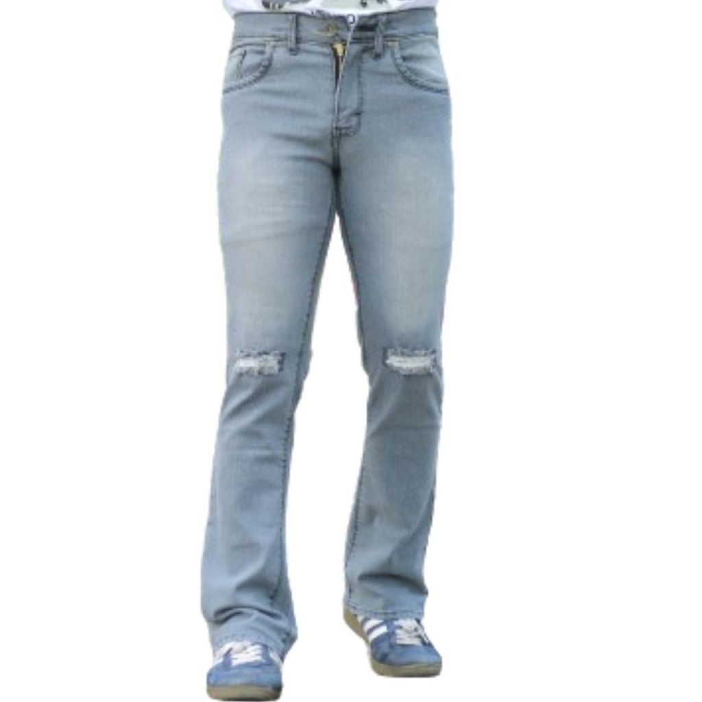 Jual CentulaOfDenim Celana Jeans Cutbray Panjang Denim Pria Abu Muda ...