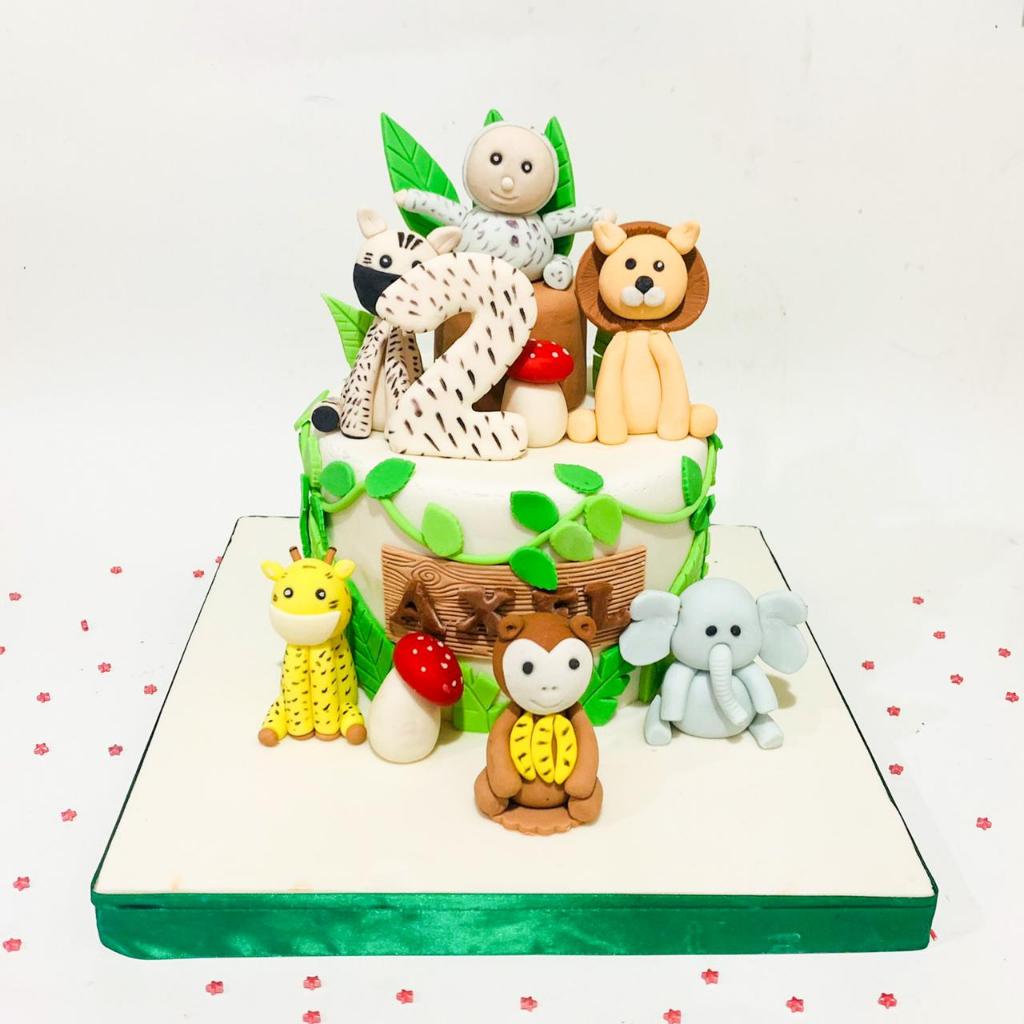 Jual Kue Ulang Tahun/Birthday Cake/Kue Ultah Tema Zoo/Kue Ultah Tema Binatang | Shopee Indonesia