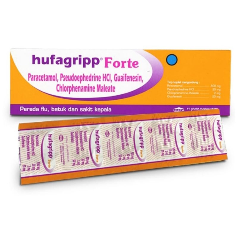 Jual Hufagrip Forte / Flu / Batuk / Sakit Kepala / 1 strip isi 10 ...