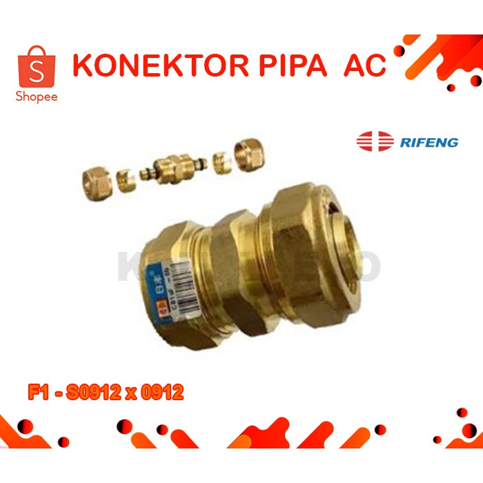 Jual Konektor / Sambungan Pipa AC Rifeng Uk 3/8Inch S0912 x 0912 ...