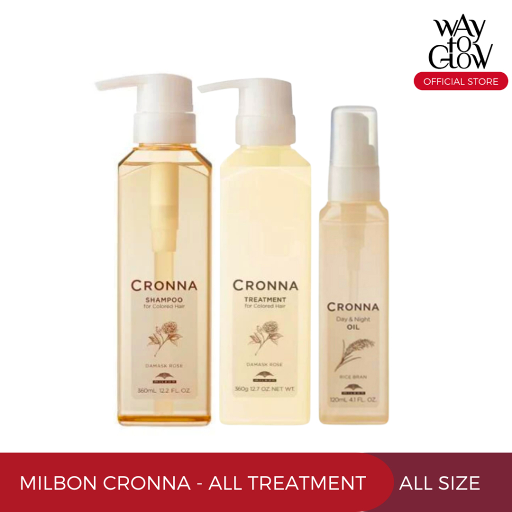 Jual Milbon Cronna Shampoo - Treatment - Day and Night Oil - For Colored Hair | Shopee Indonesia
