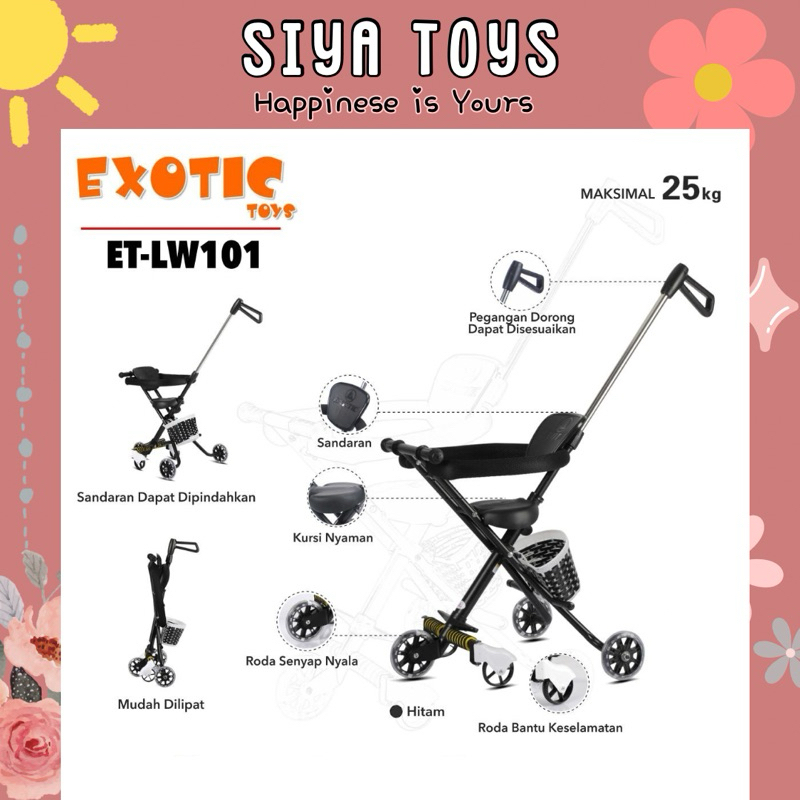 Jual SIYA | FREE BUBBLEWRAP EXOTIC PMB MAGIC STROLLER MICRO TRIKE 5 RODA LW 001 002 105 101 201 ...