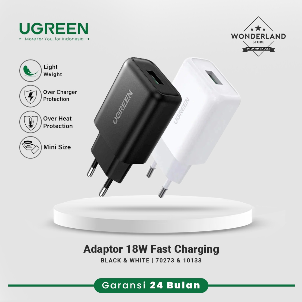 Jual Ugreen Adaptor Charger Fast Charging USB-A QC3.0 18W CD122 70273/10133 - Wonderland Store ...