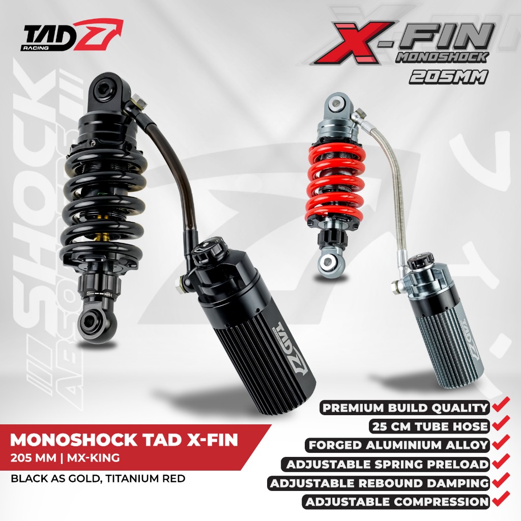Jual SHOCK TAD X-FIN MONOSHOCK 205 MM FOR MX-KING | Shopee Indonesia