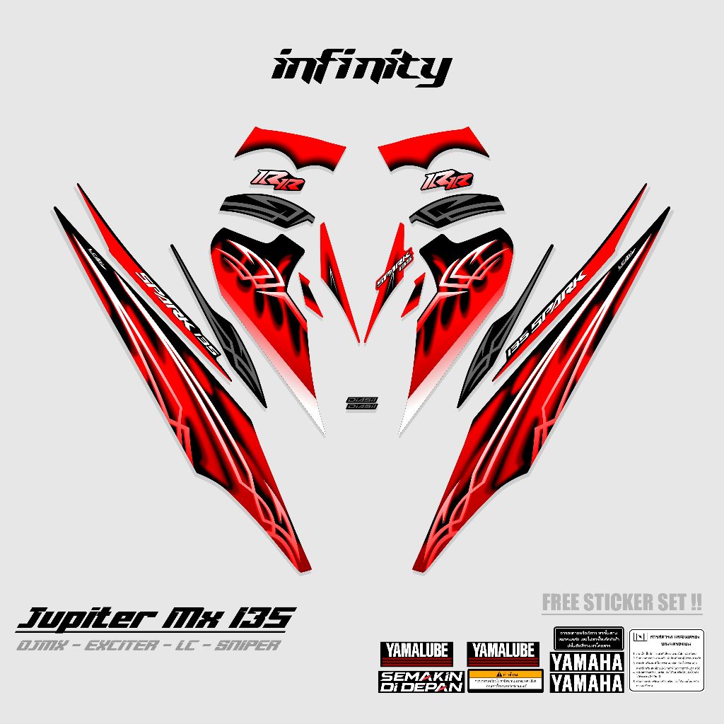 Jual STRIPING MX LAMA 135 MOTIF 34 EXCITER / JUPITER MX OLD / STICKER ...